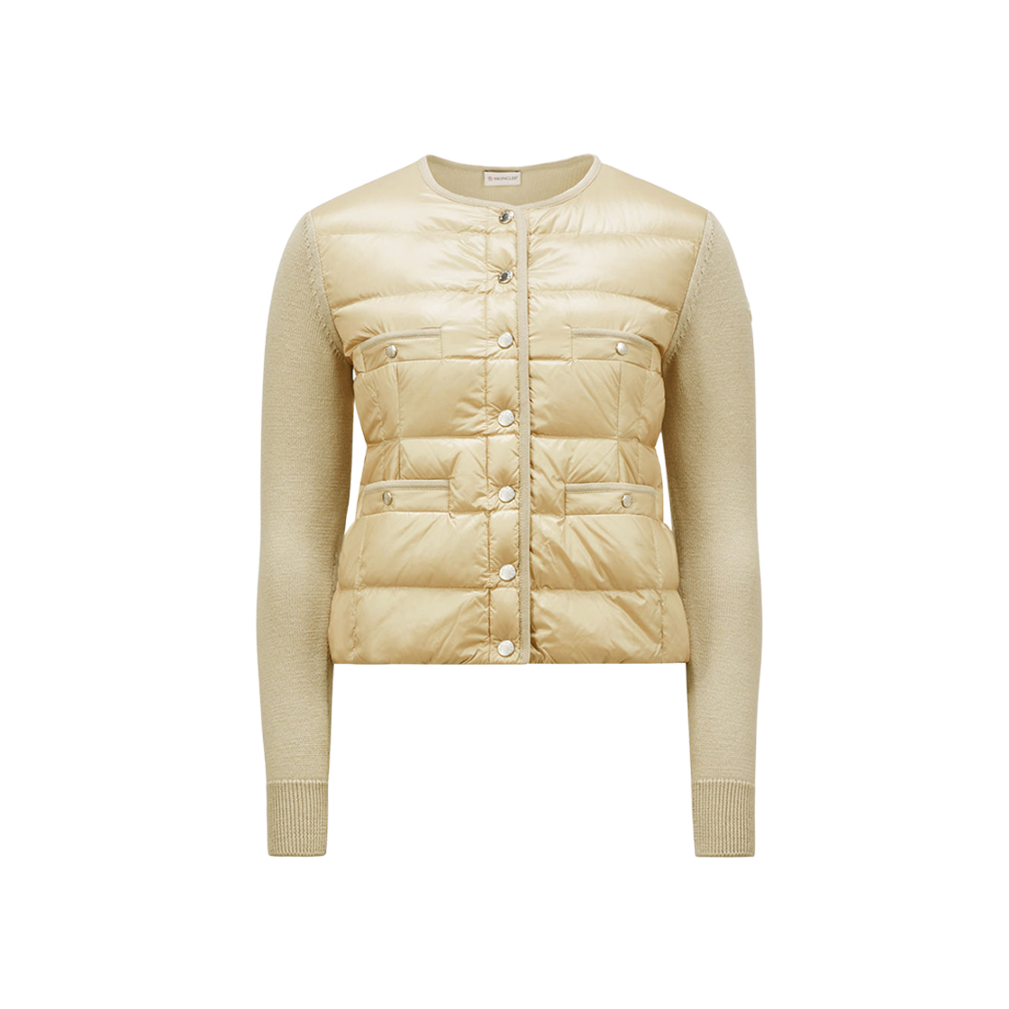(W) 몽클레르 패디드 울 가디건 베이지 - 24FW | Moncler | KREAM