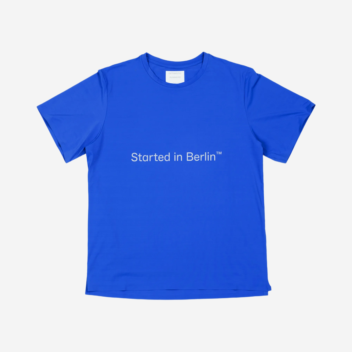 옵티미스틱 러너스 스타티드 인 베를린 티셔츠 블루 | Optimistic Runners | KREAM