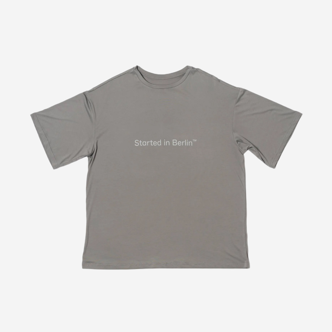 옵티미스틱 러너스 오버사이즈 리사이클 티셔츠 아스팔트 그레이 | Optimistic Runners | KREAM