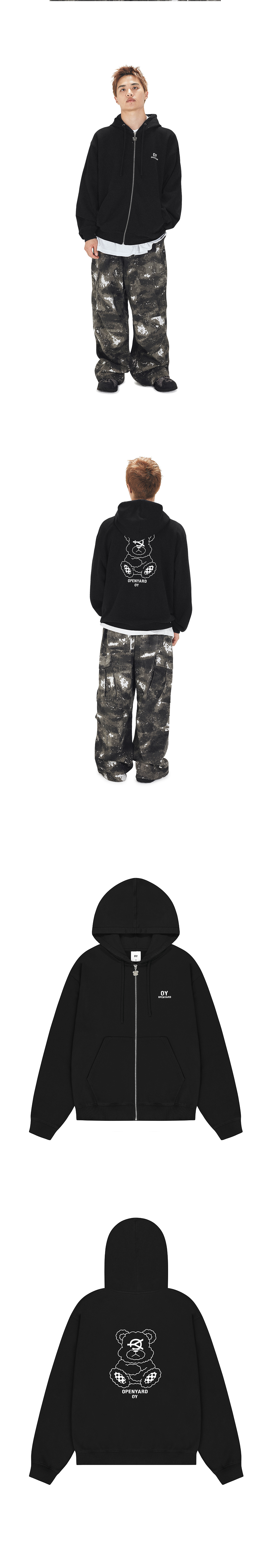 오와이 오돌이 후드 집업 블랙 | OY | KREAM