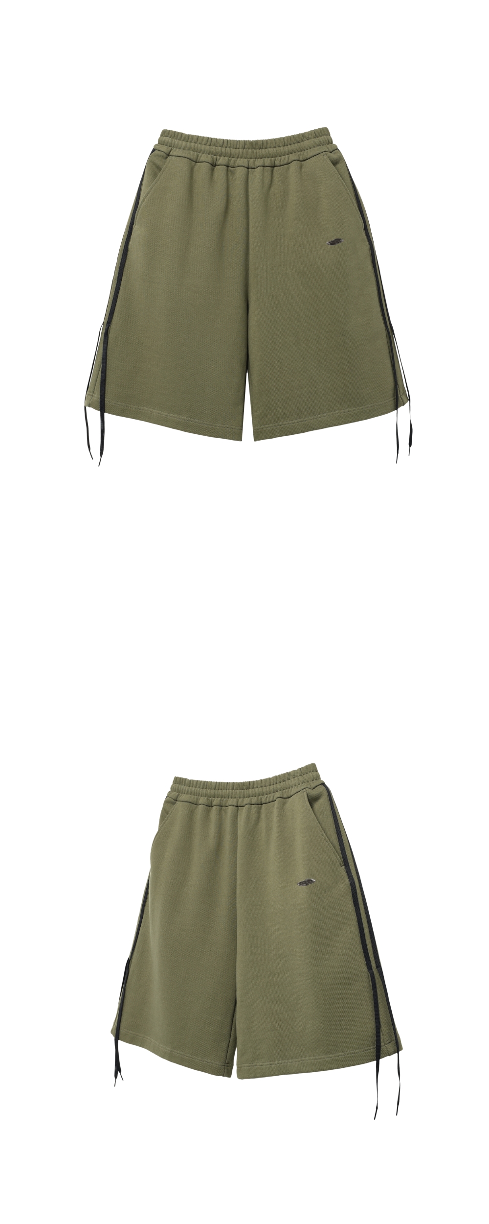 오프닝프로젝트 W 리본 테이프 버뮤다 쇼츠 카키 | Opening Project | KREAM