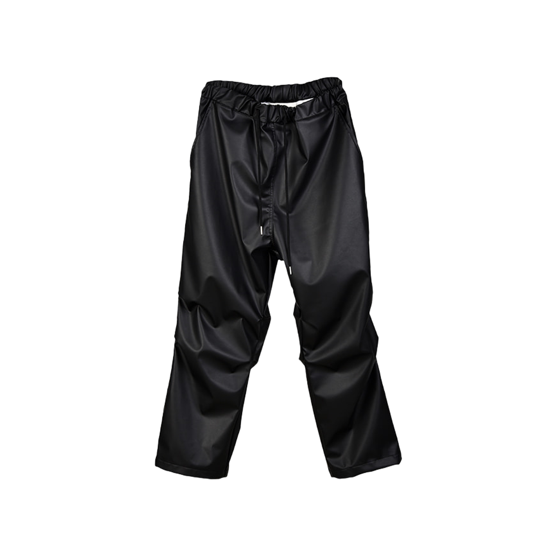 에이에이 에코 레더 테이퍼드 팬츠 블랙 | Aeae | KREAM