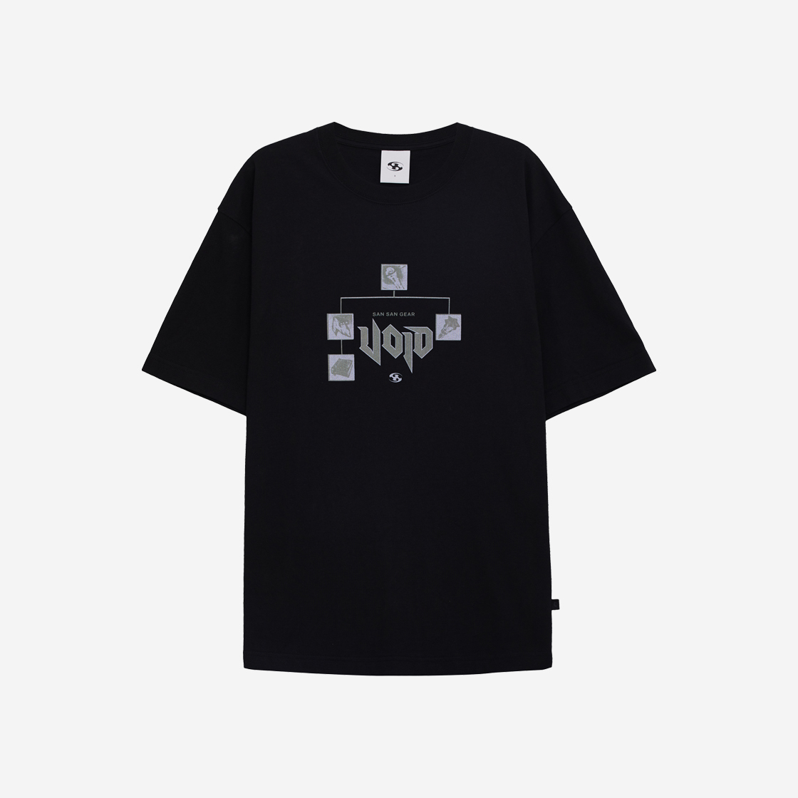 산산기어 x 롤 보이드 본 티셔츠 블랙 | Sansan Gear | KREAM