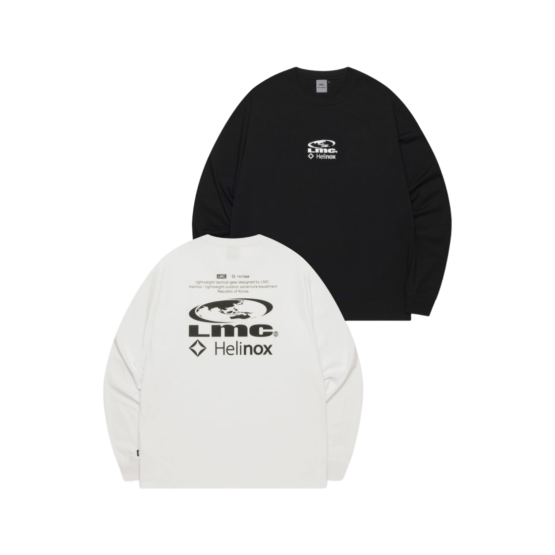 헬리녹스 x LMC 에어로풀 롱슬리브 티셔츠 화이트 & 블랙 (2개입) | Helinox | KREAM