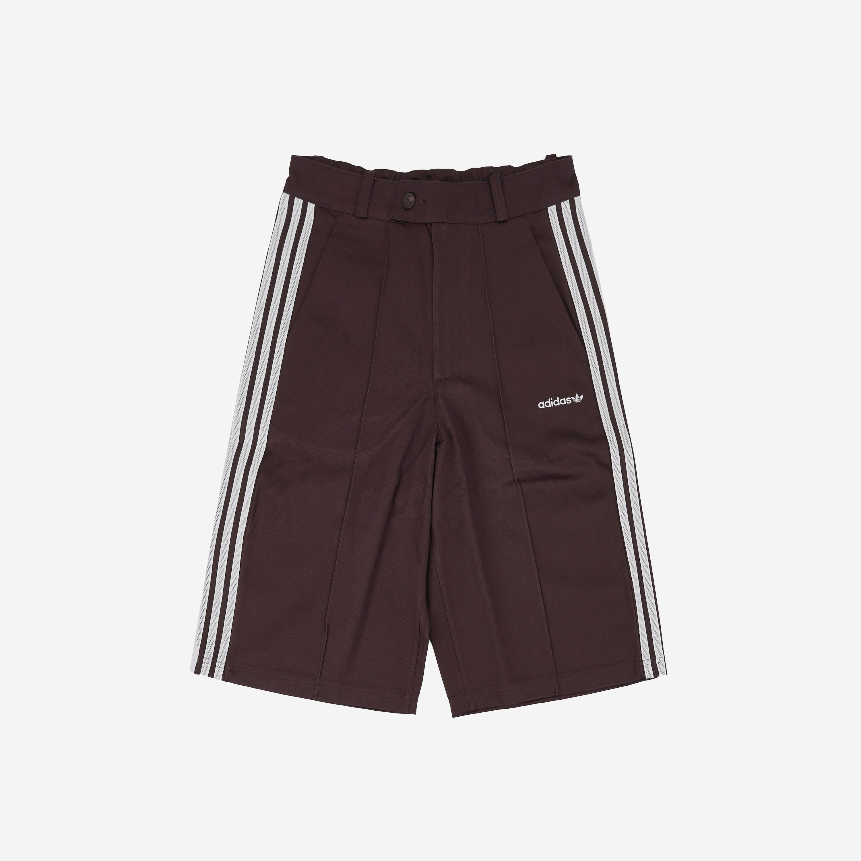 아디다스 80s 루즈 버튼 삼선 11인치 버뮤다 쇼츠 쉐도우 브라운 - KR 사이즈 | KREAM
