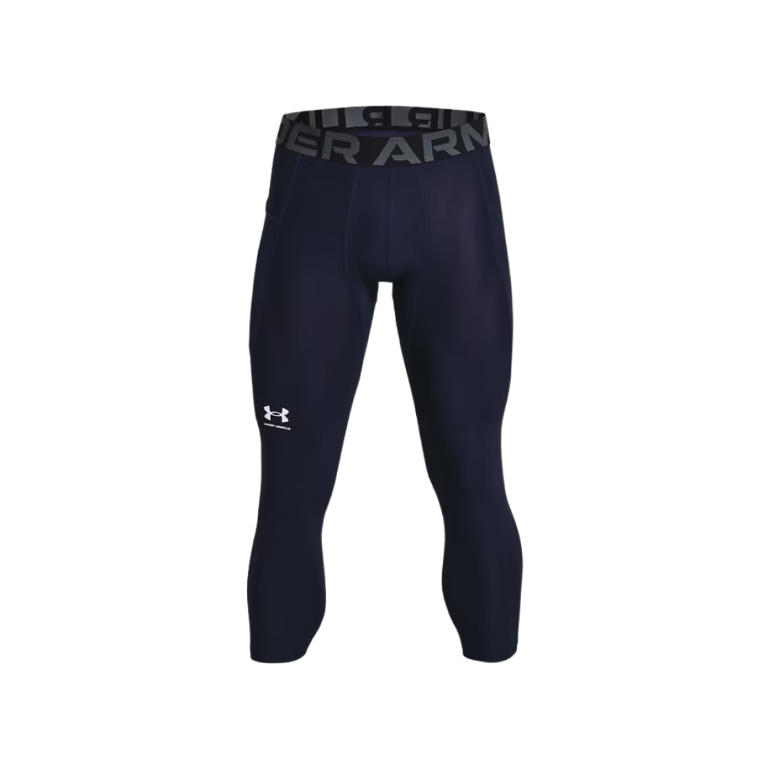 언더아머 히트기어 3/4 레깅스 미드나잇 네이비 화이트 | Under Armour | KREAM