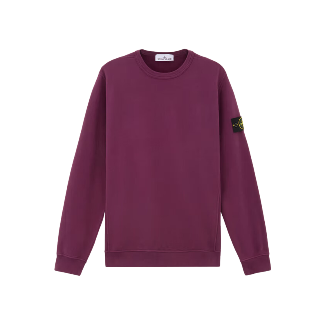 스톤 아일랜드 62420 브러쉬드 오가닉 코튼 플리스 크루넥 스웨트셔츠 버건디 - 24FW | Stone Island | KREAM