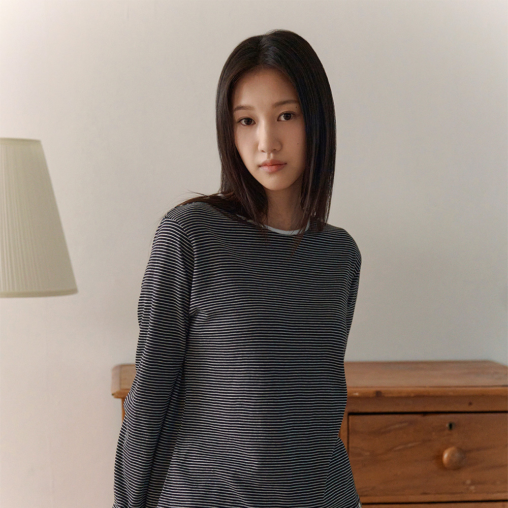 에프에이디 스트라이프 롱 슬리브 블랙 | FAD | KREAM