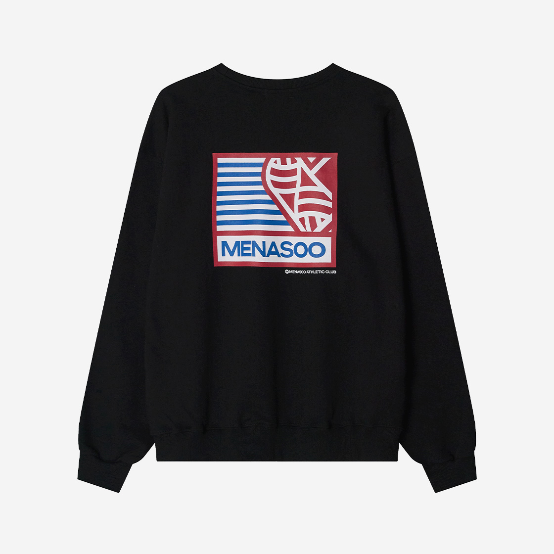 미나수 하트트랙 스웨트셔츠 블랙 | MENASOO | KREAM