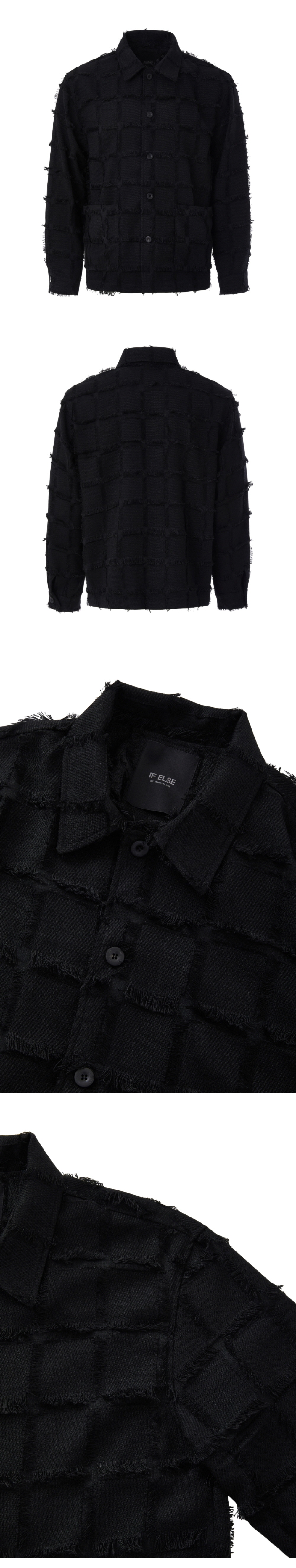 이프엘스 스퀘어 프린지 트러커 자켓 블랙 | If Else | KREAM