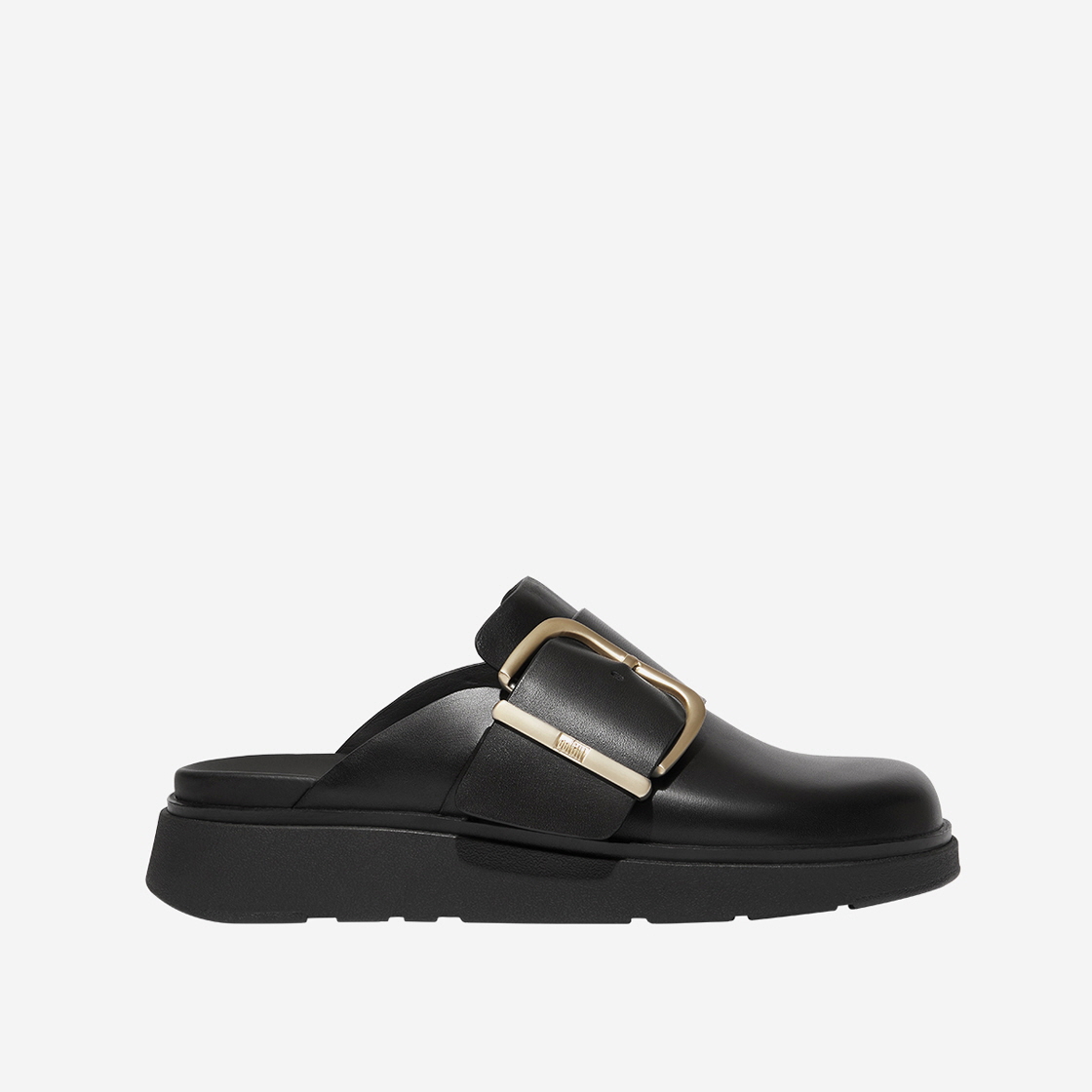 핏플랍 젠-FF 맥시 버클 레더 올블랙 여성 뮬 슬리퍼 | FITFLOP | KREAM