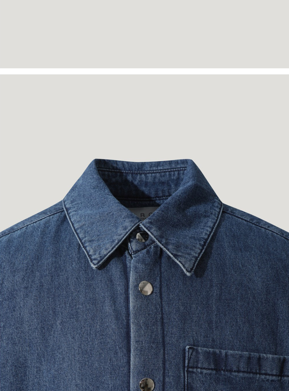 이로 오버사이즈 패디드 데님 셔켓 블루 | Iro | KREAM