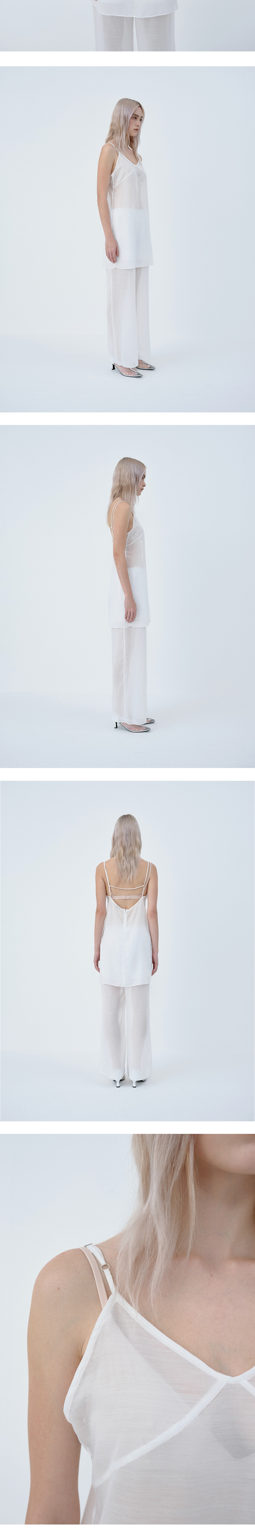 유지 시스루 원피스 화이트 | YUJI | KREAM