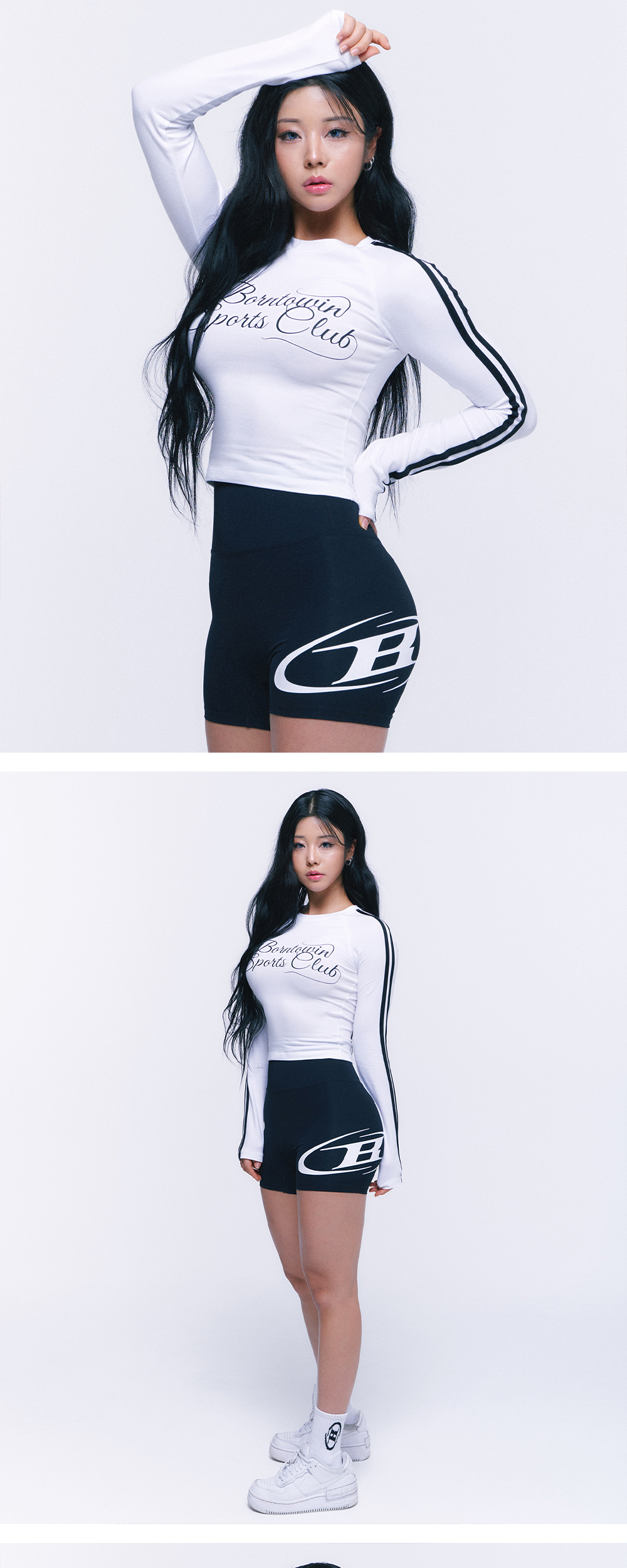 본투윈 트랙 라인 래글런 롱슬리브 화이트 | BORN TO WIN | KREAM