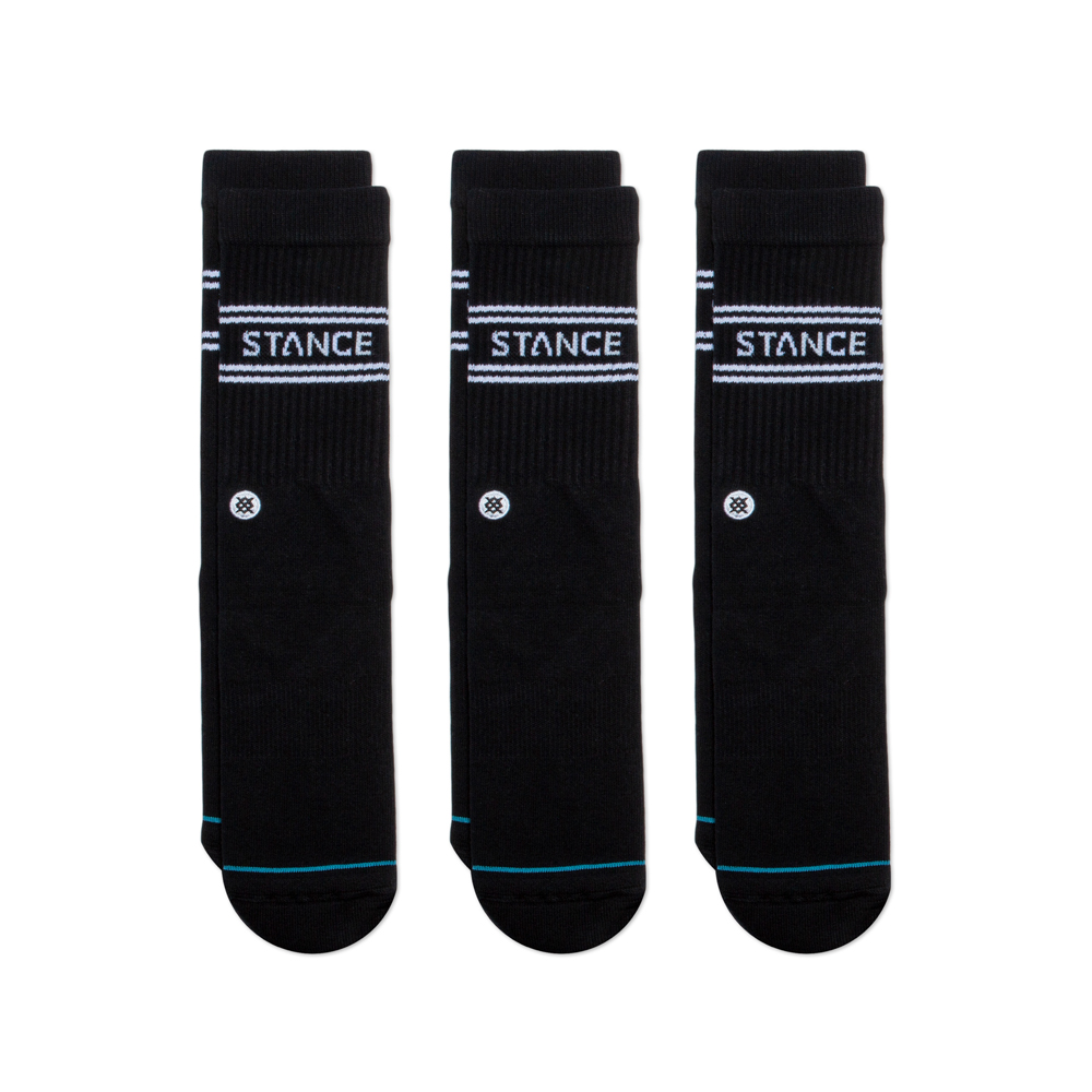 스탠스 베이직 3팩 크루 블랙 | STANCE | KREAM