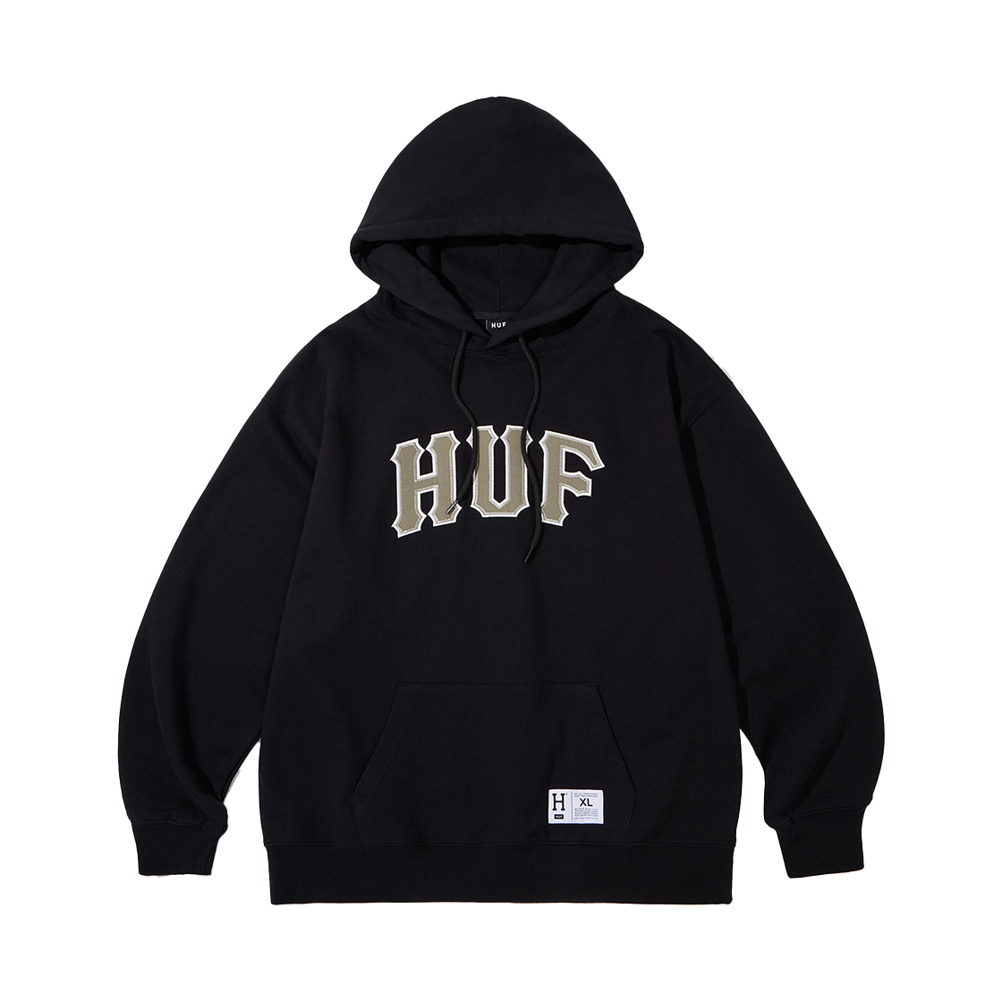 허프 애플리케 아치 로고 후디 블랙 | HUF | KREAM