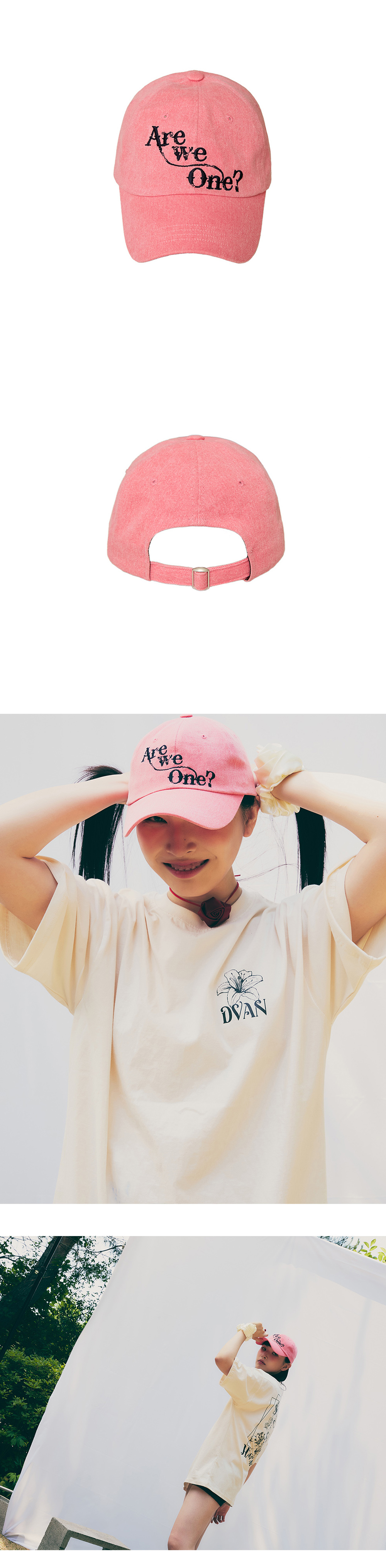 드반 피그먼트 자수 볼캡 네온 핑크 | DVAN | KREAM