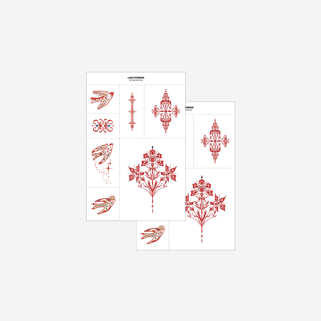 레이지스튜디오 스키 04 템포러리 타투 2P | LAZY STUDIOS | KREAM