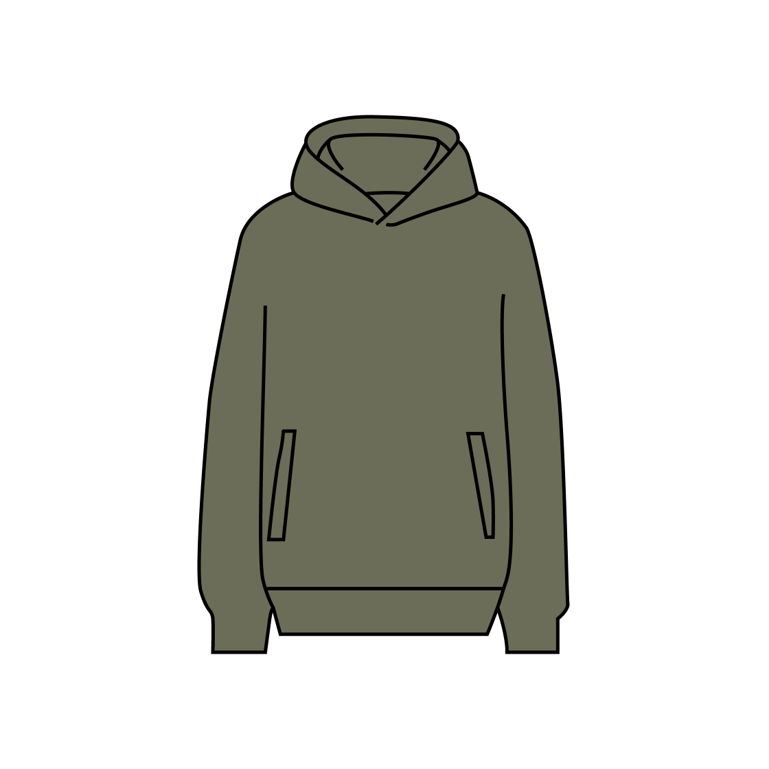 유니클로 C 스웨트 오버사이즈 풀오버 후드 올리브 - JP | Uniqlo | KREAM