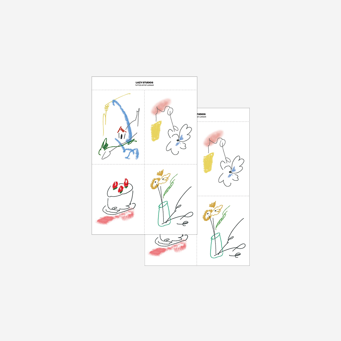 레이지스튜디오 라리마 01 템포러리 타투 2P | LAZY STUDIOS | KREAM