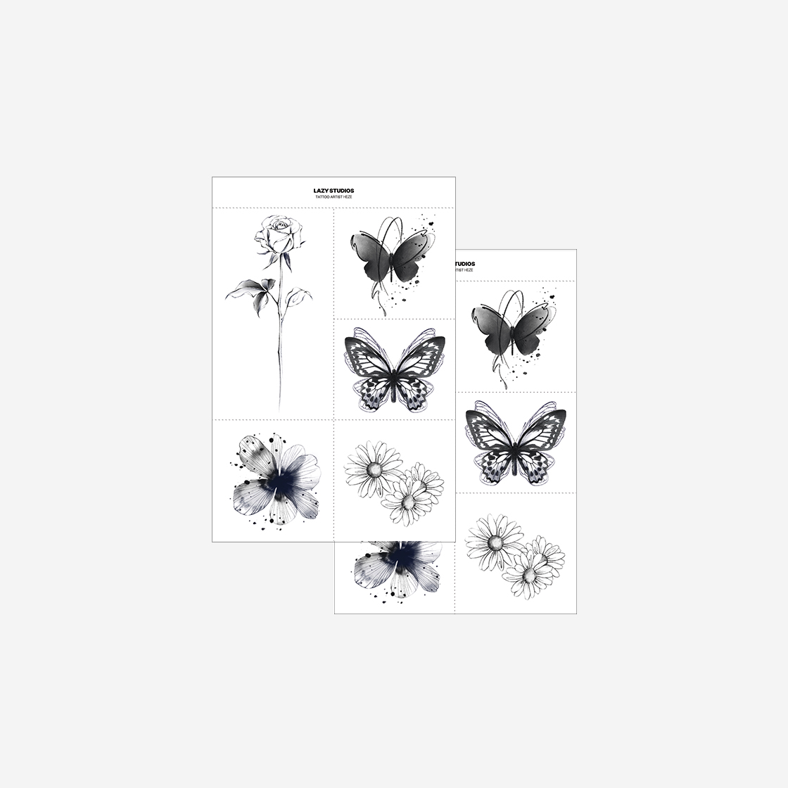 레이지스튜디오 헤즈 04 템포러리 타투 2P | LAZY STUDIOS | KREAM