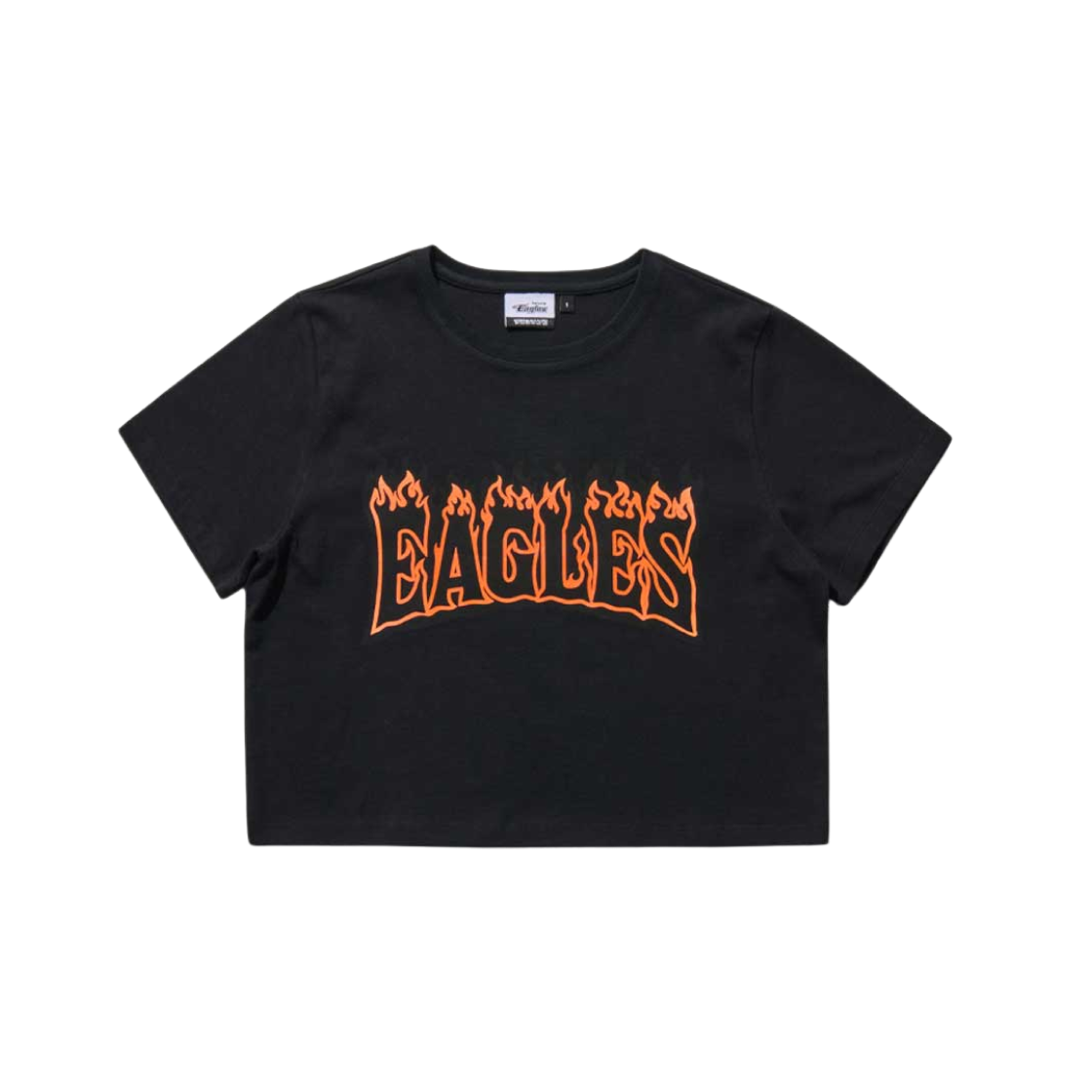 (W) 얼렁뚱땅 상점 x 한화 이글스 불꽃 이글스 크롭 티셔츠 블랙 | ULDD | KREAM