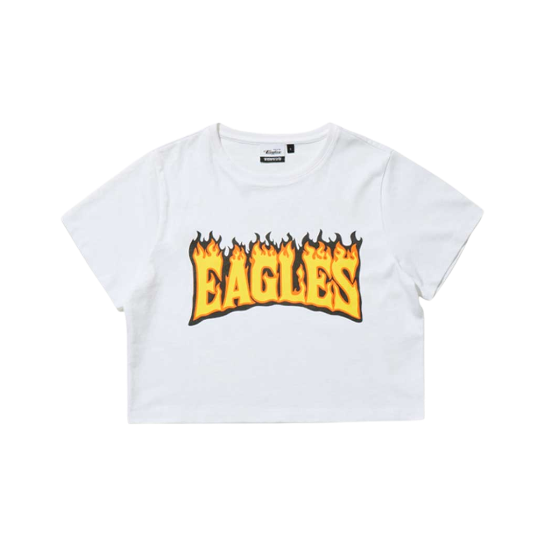 (W) 얼렁뚱땅 상점 x 한화 이글스 불꽃 이글스 크롭 티셔츠 화이트 | ULDD | KREAM