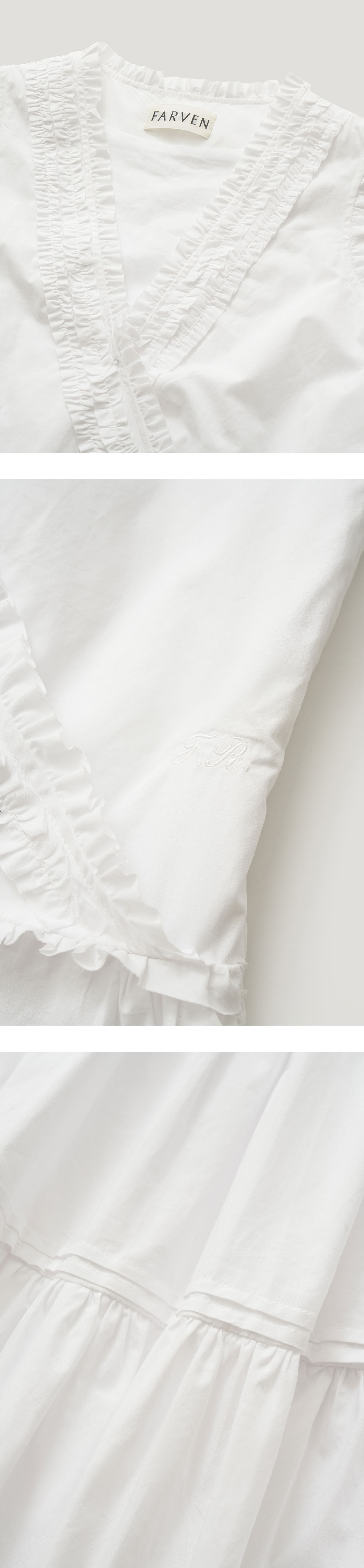 파르벵 헤비 셔링 랩 드레스 아이보리 | Farven | KREAM