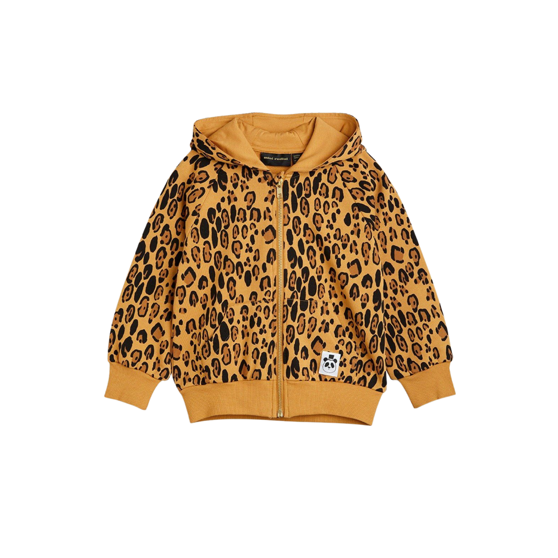 (키즈) 미니 로디니 베이직 레오파드 집 후드 베이지 | Mini Rodini | KREAM