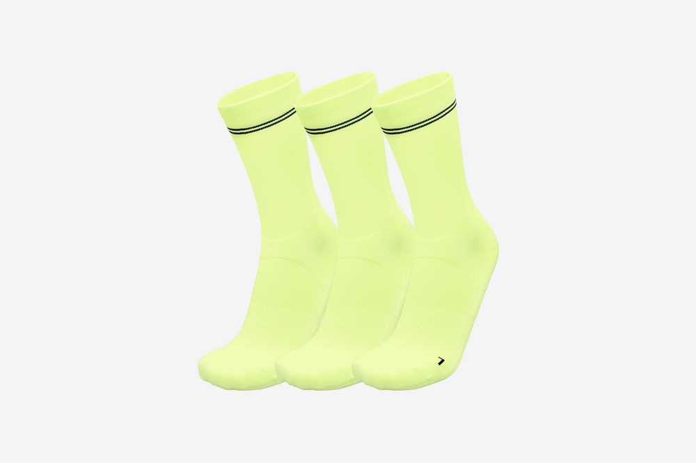 삭스업 컴프레션 러닝 크루삭스 네온 (3 pack) | Socks Up | KREAM