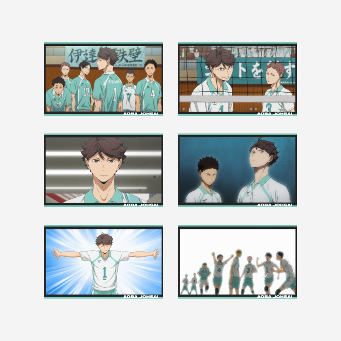 하이큐 경기 스틸컷 엽서 6종 컬렉션 아오바죠사이 ver. | HAIKYU!! | KREAM