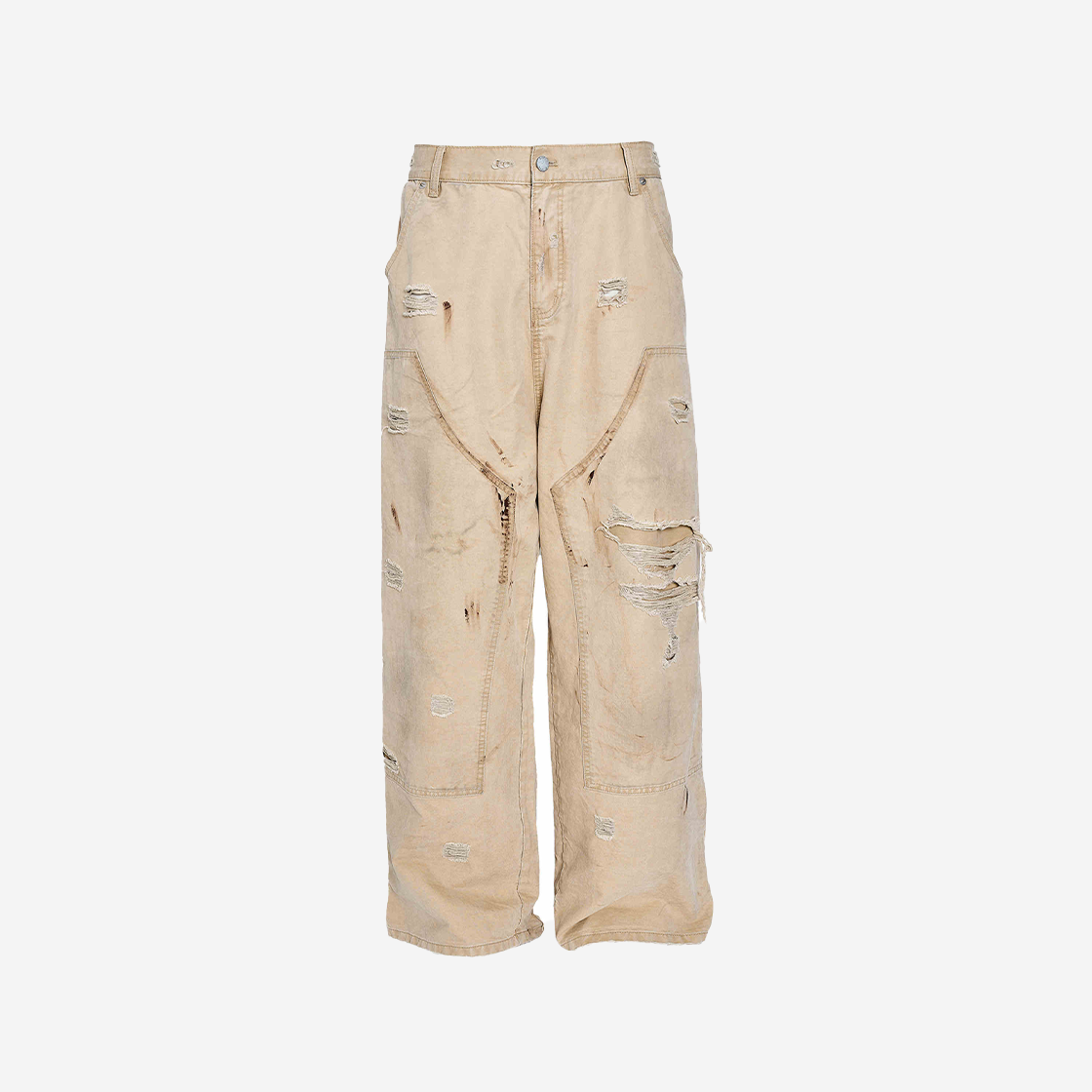 스팁 Tap 더블 니 디스트로이드 워크 팬츠 | STEEPC | KREAM