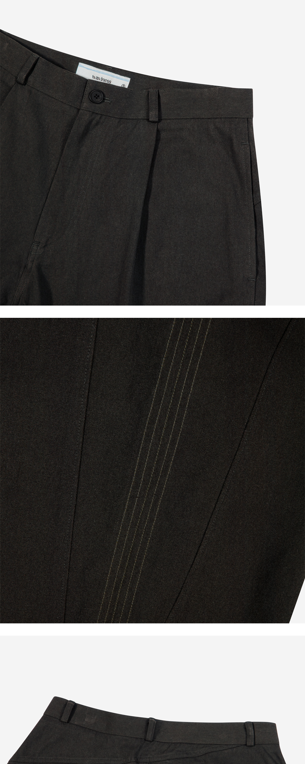 웨이비니스 크레센도 치노 팬츠 차콜 | Waviness | KREAM