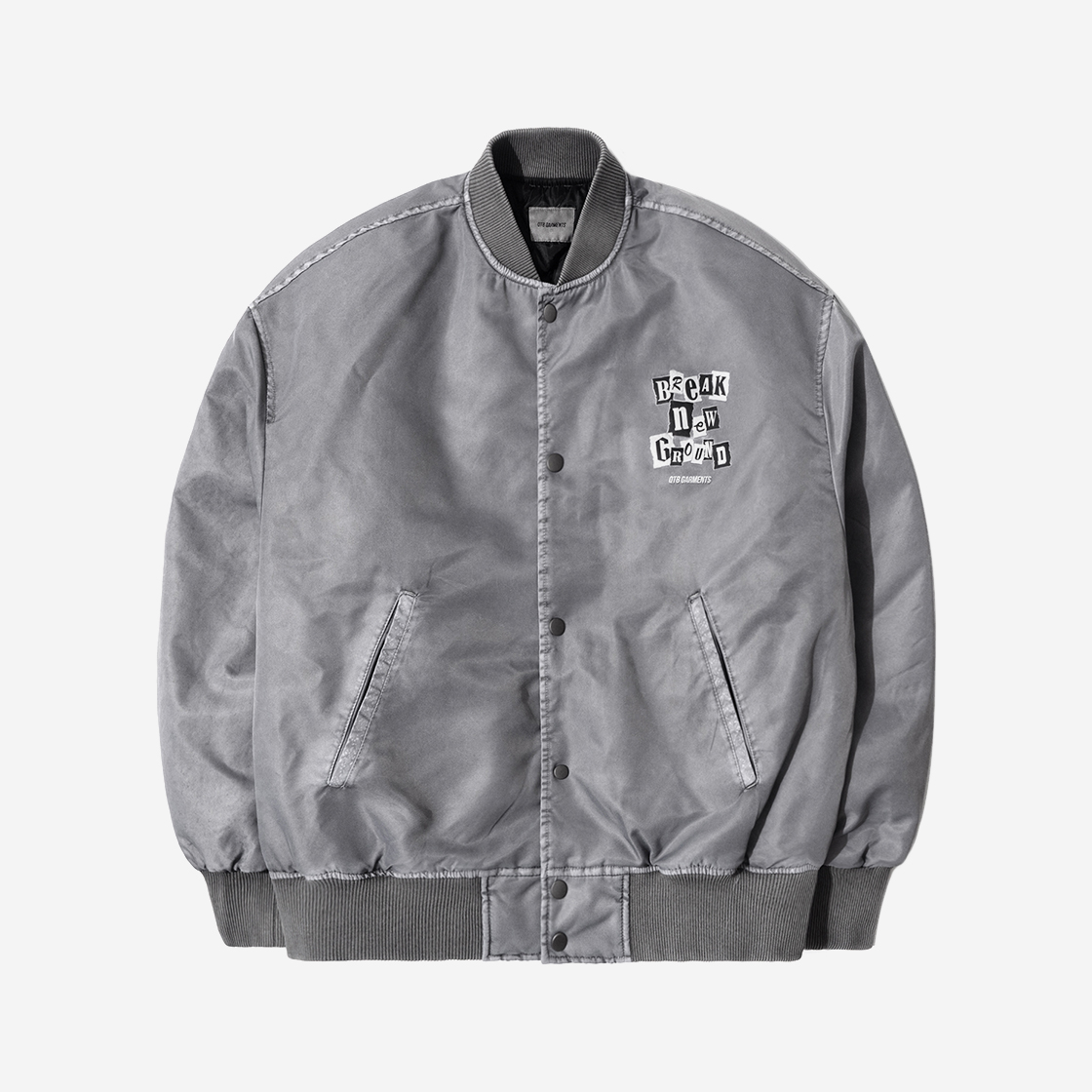 큐티에잇 가먼츠 피그먼트 스타디움 자켓 그레이 | QT8 GARMENTS | KREAM