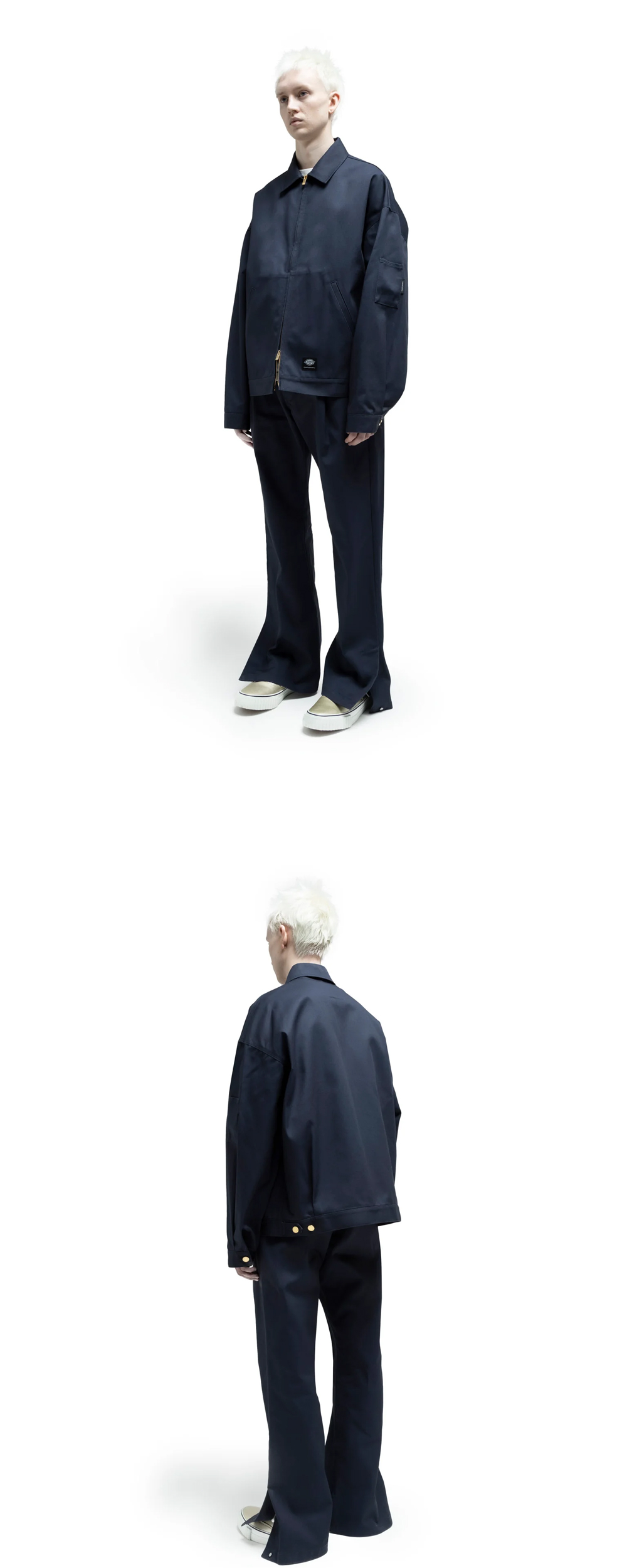 후미토 간류 투웨이 아이젠하워 자켓 네이비 - 24FW | FUMITO GANRYU | KREAM