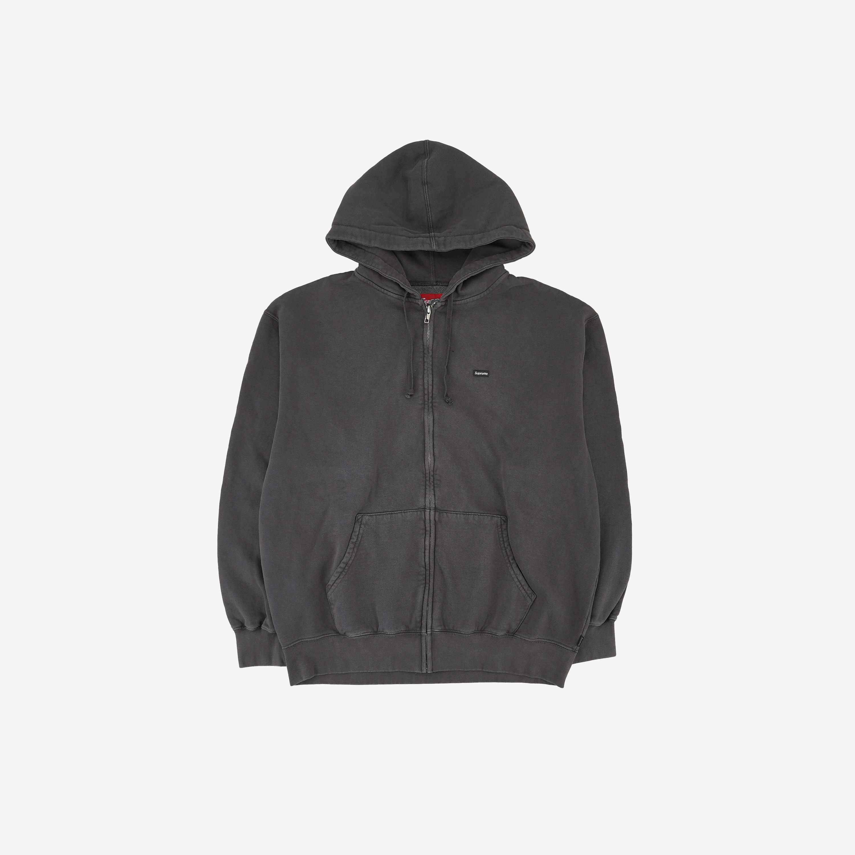 슈프림 오버다이드 스몰 박스 집업 후드 스웨트셔츠 블랙 - 24SS | KREAM