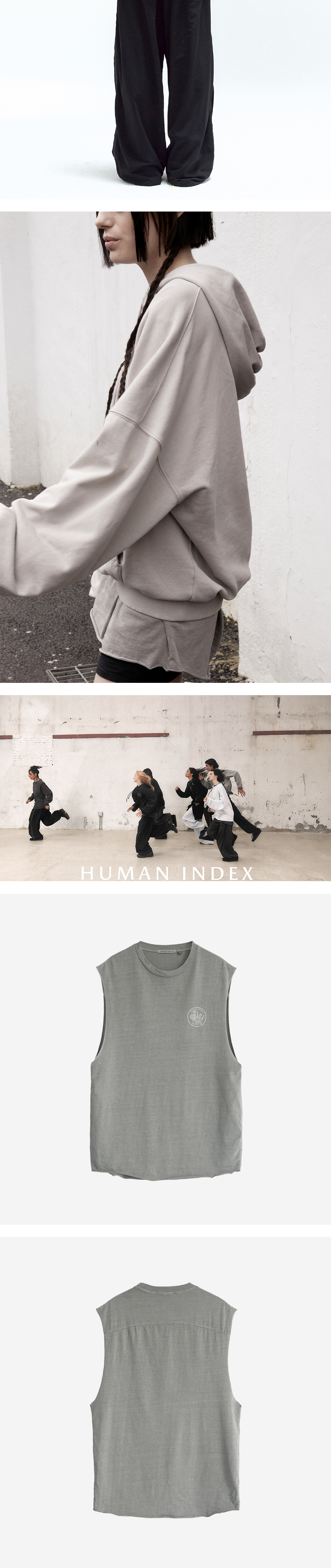 폴리테루 휴먼인덱스 휴먼 슬리브리스 그레이 베이지 | Polyteru Human Index | KREAM