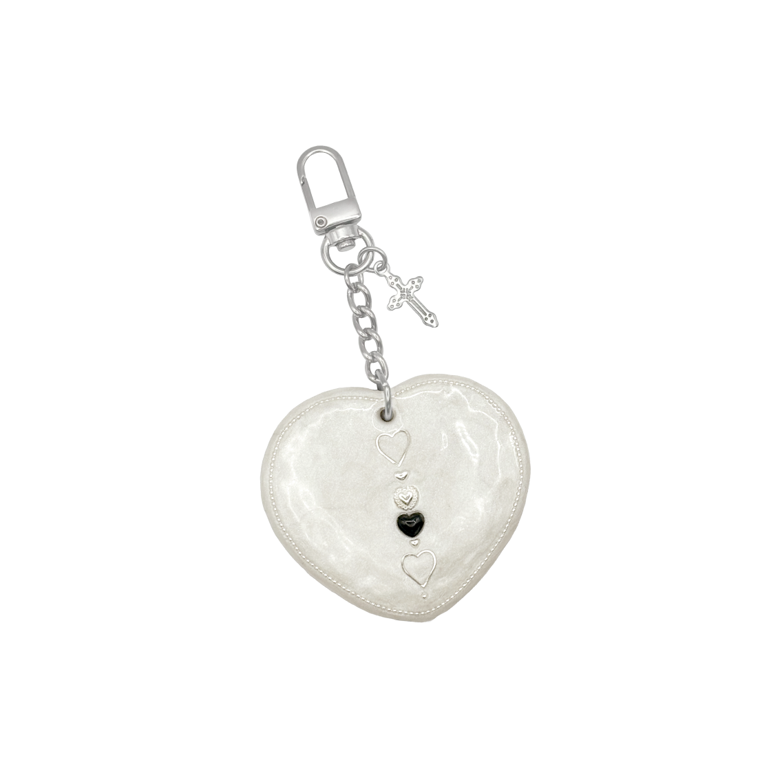 엔프프 하트 로우 미러 키링 화이트 | Nff | KREAM