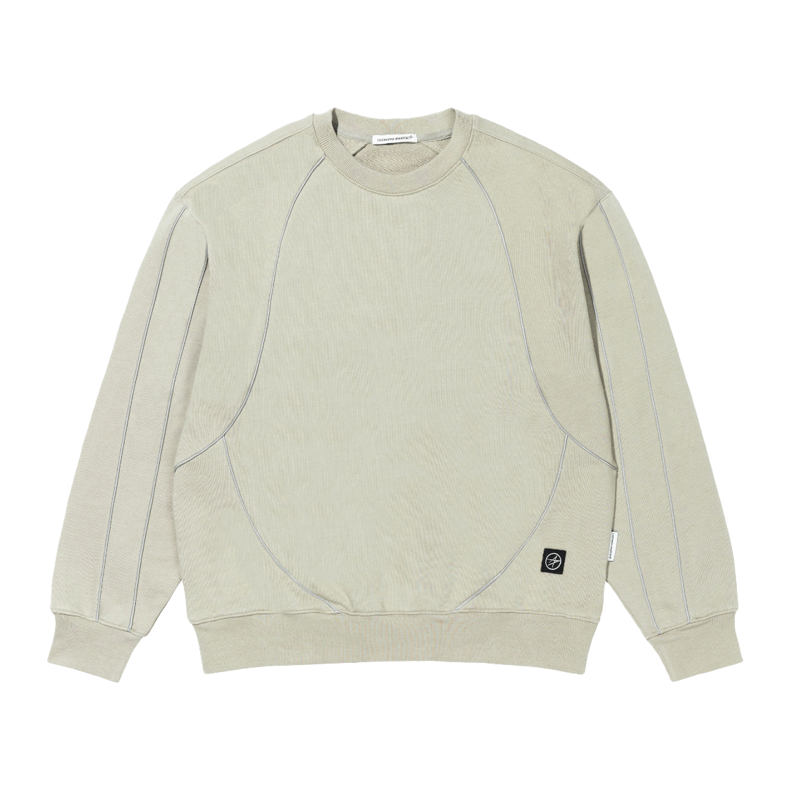 록히드마틴 LM 블로킹 리플렉티브 파이핑 크루넥 베이지 | LOCKHEED MARTIN | KREAM