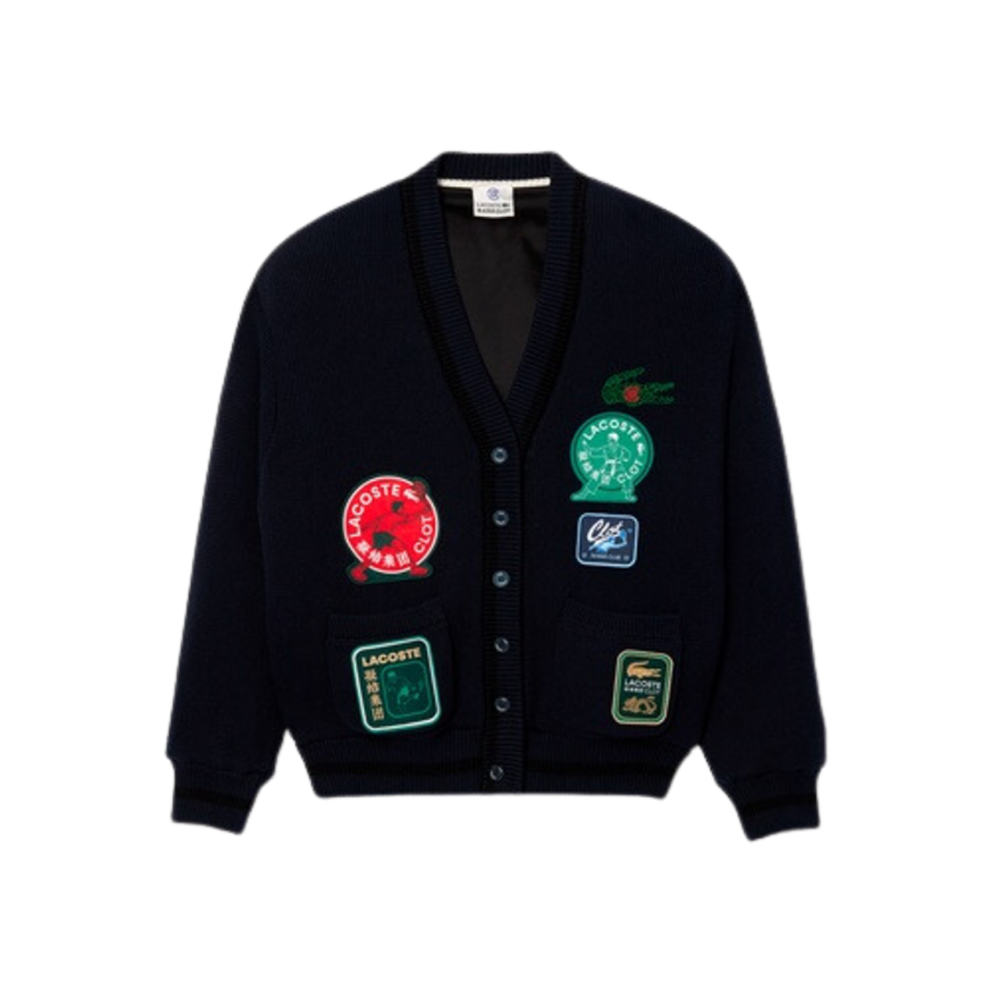 라코스테 x 클랏 리버시블 가디건 네이비 | Lacoste | KREAM