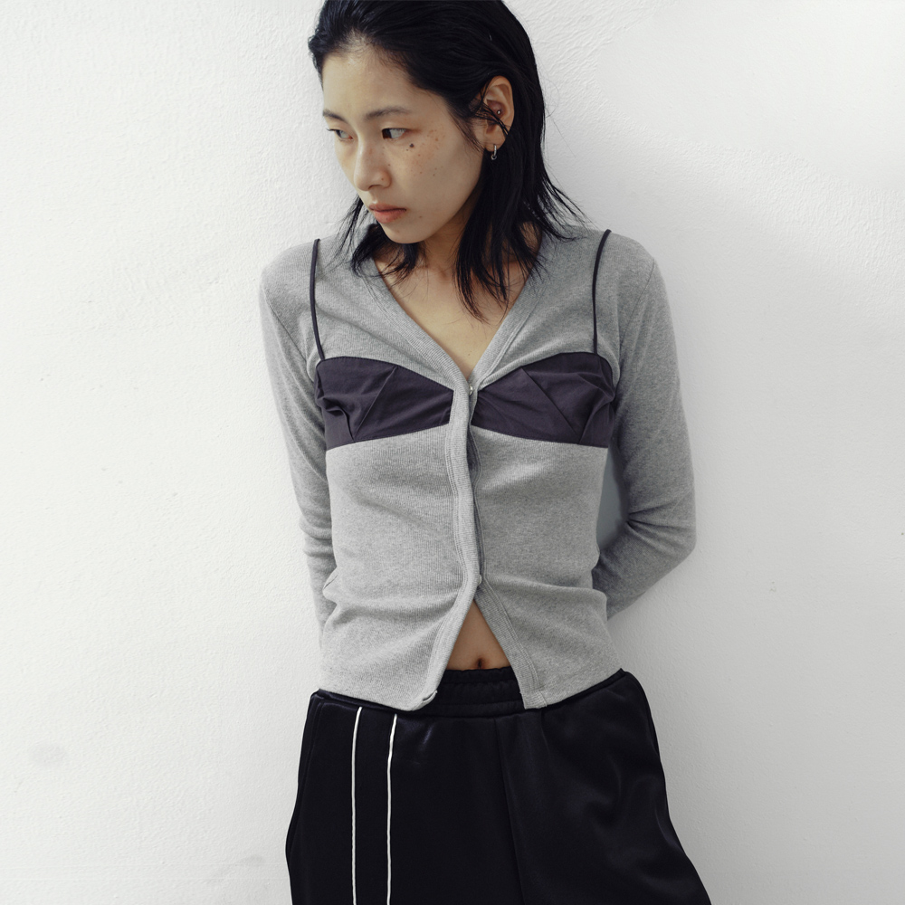 엔써이즈예스 로빈 뷔스티에 가디건 | Answerisyes | KREAM