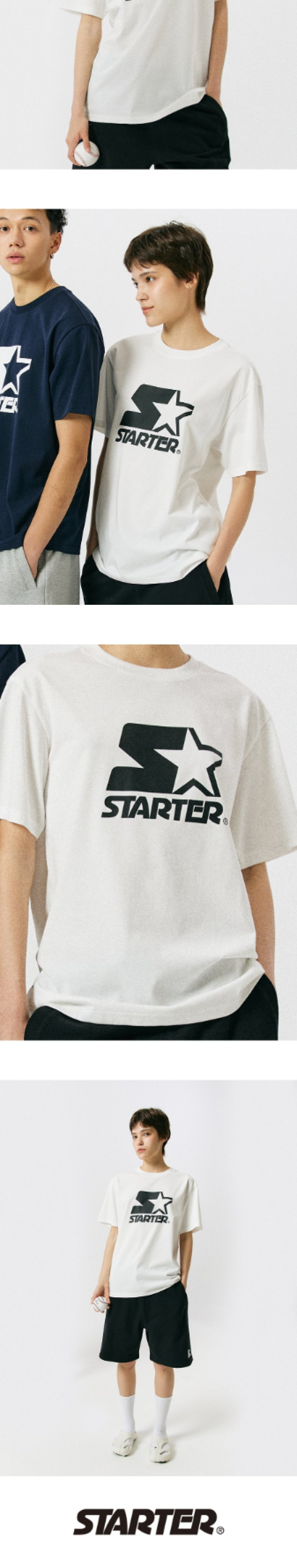 스타터 에센셜 빅스타 반소매 티셔츠 오프화이트 | STARTER | KREAM