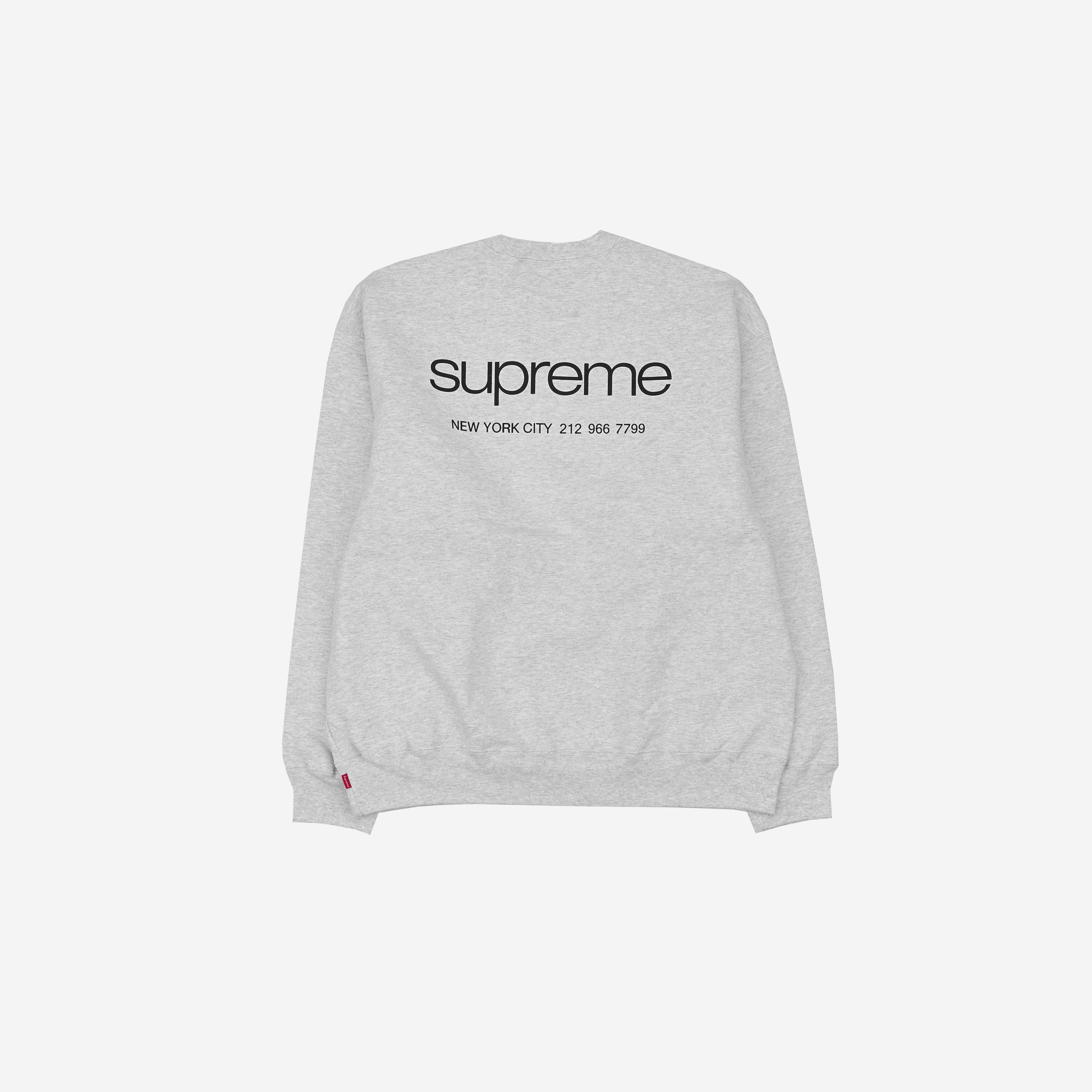 슈프림 NYC 크루넥 애쉬 그레이 - 23FW | KREAM