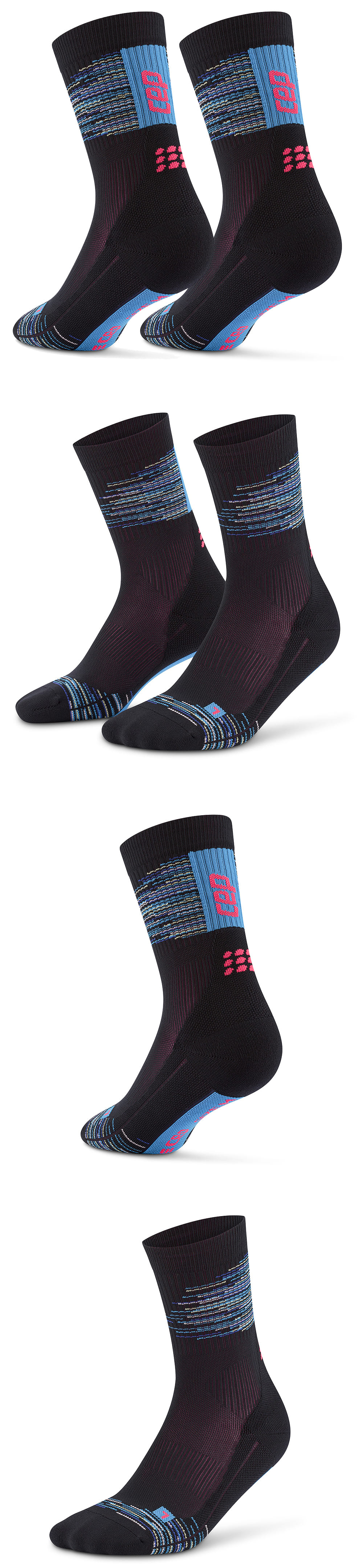 CEP 파리바이브 미드컷 삭스 블랙 블루 믹스 | CEP | KREAM