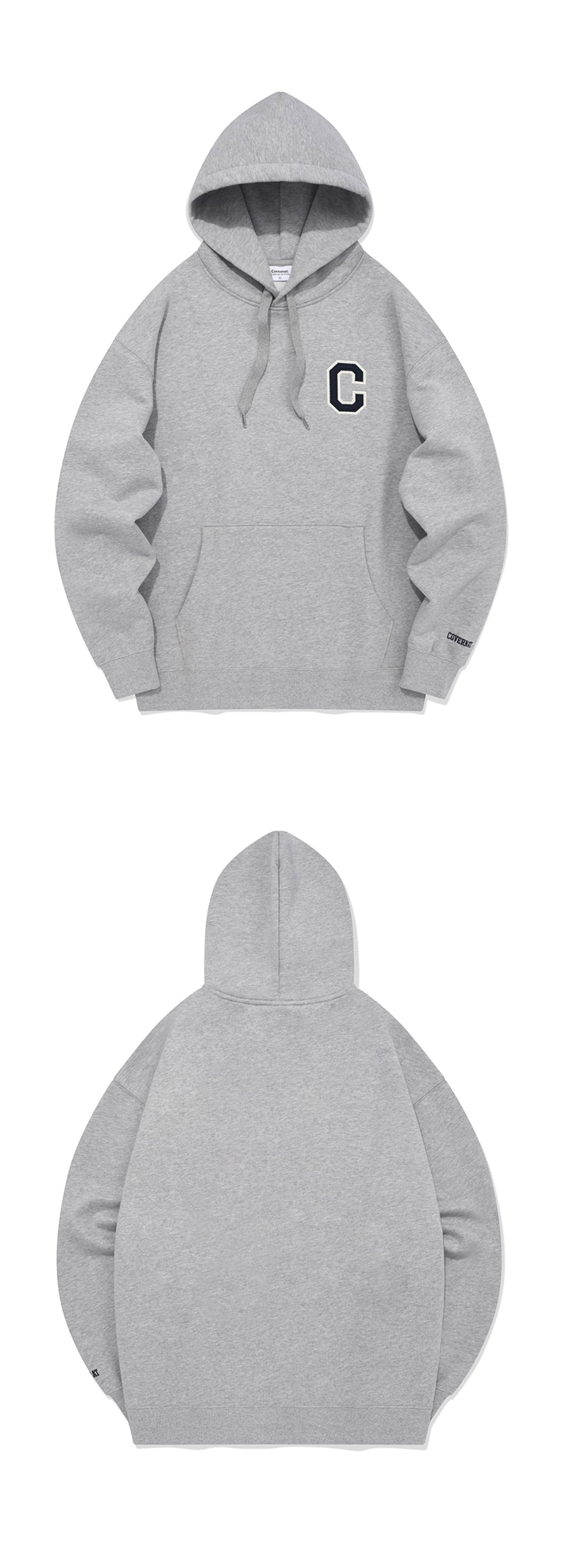 커버낫 C 로고 후디 멜란지 그레이 | COVERNAT | KREAM