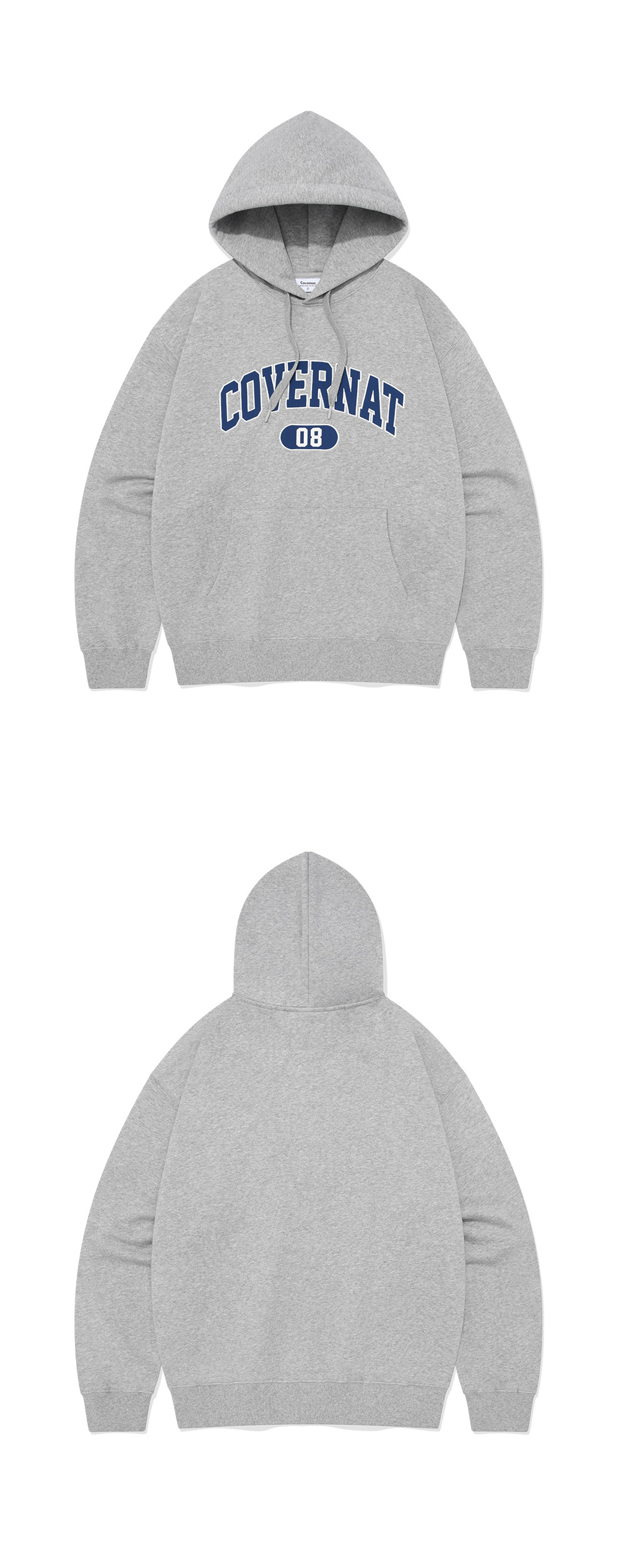 커버낫 아치 로고 후디 멜란지 그레이 | COVERNAT | KREAM