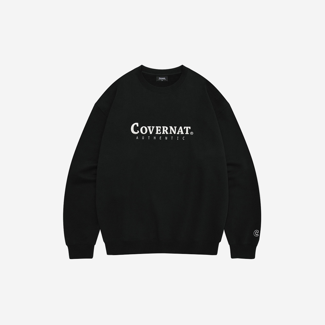 커버낫 어센틱 로고 맨투맨 블랙 | COVERNAT | KREAM