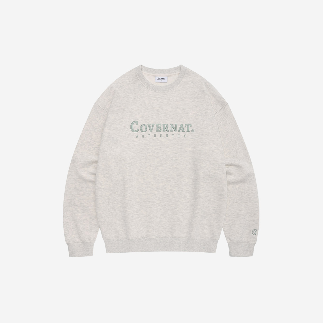 커버낫 어센틱 로고 맨투맨 오트밀 | COVERNAT | KREAM