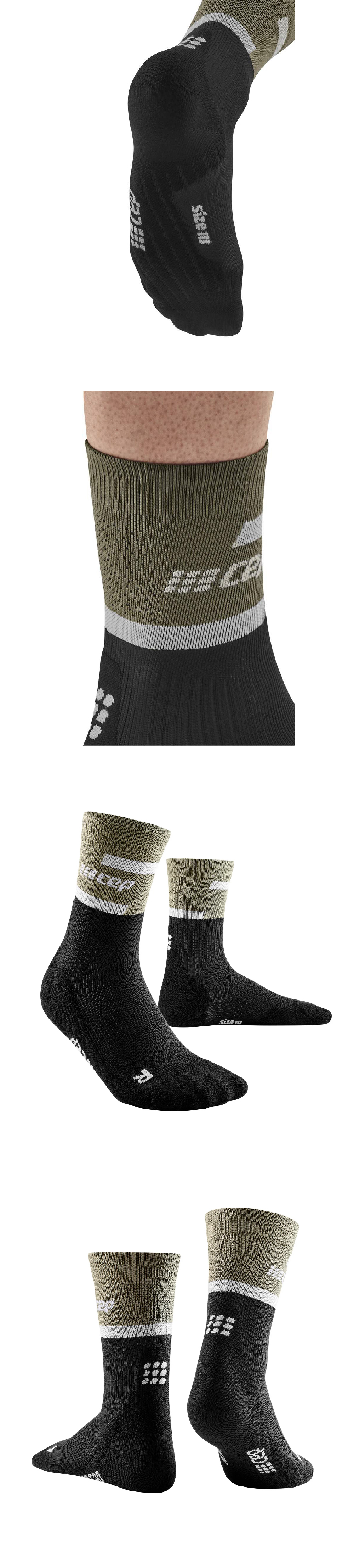 CEP 더 런 미드컷 삭스 4.0 올리브 | CEP | KREAM