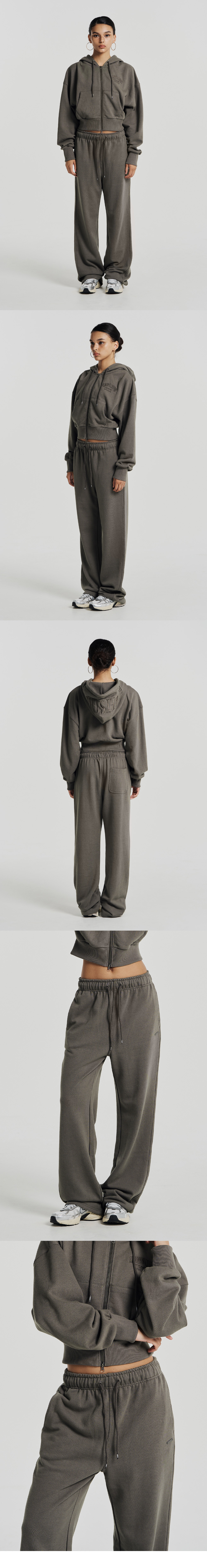 에이치덱스 우먼스 슬림 스트레이트 스웨트 팬츠 스모키 브라운 | HDEX | KREAM